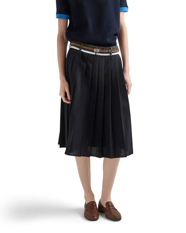 Prada Pleated Midi Skirt