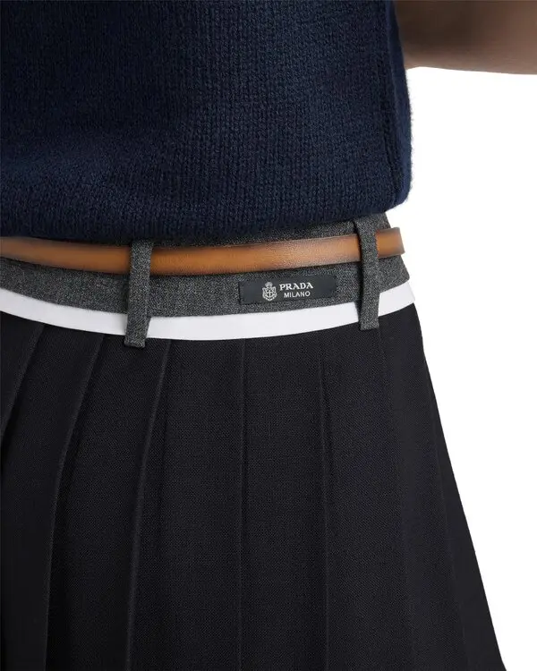 Prada Pleated Midi Skirt