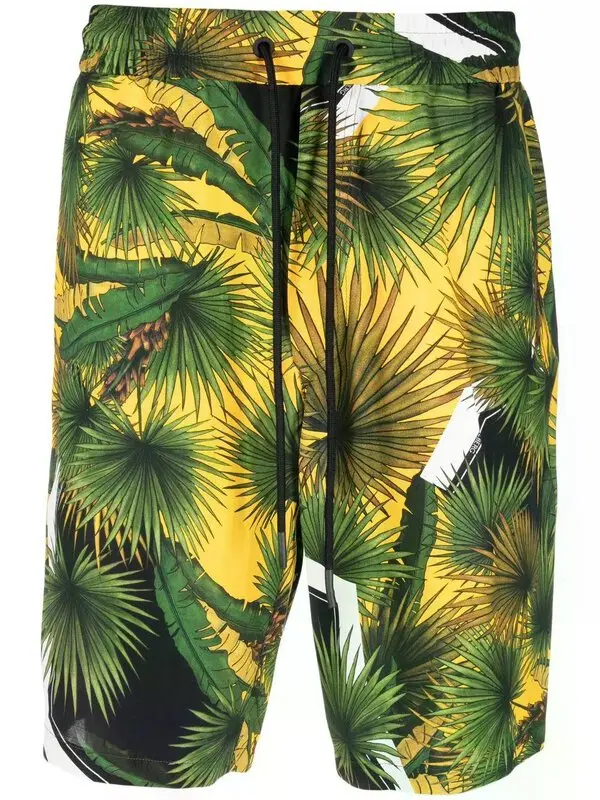 Iceberg Tropical Print Deck Shorts - Green