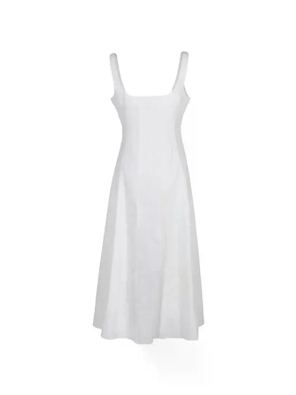 Theory Square Neck Panelled Midi Dress