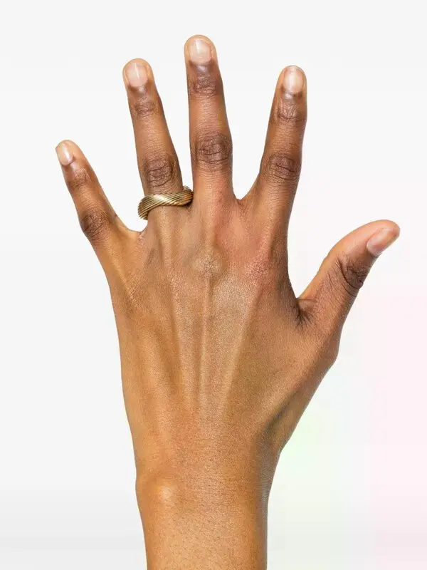 RAINBOW K Textured Ring