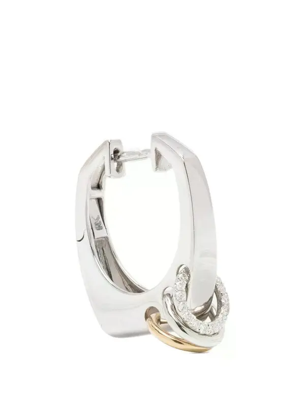 RAINBOW K Diamond And 14k Gold Single Earring - Silver