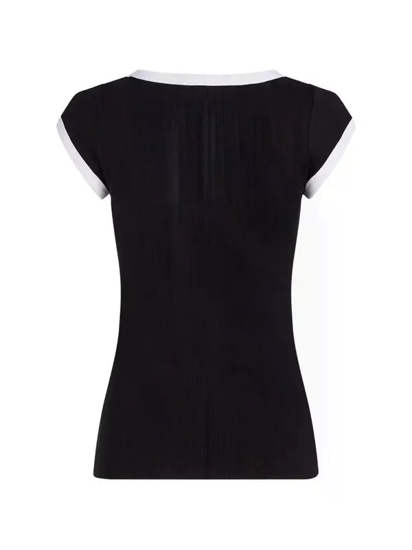 Karl Lagerfeld Contrast Trim Ribbed T-shirt
