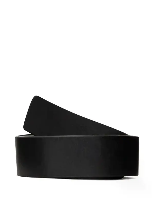 Karl Lagerfeld Logo-engraved Leather Belt - Black
