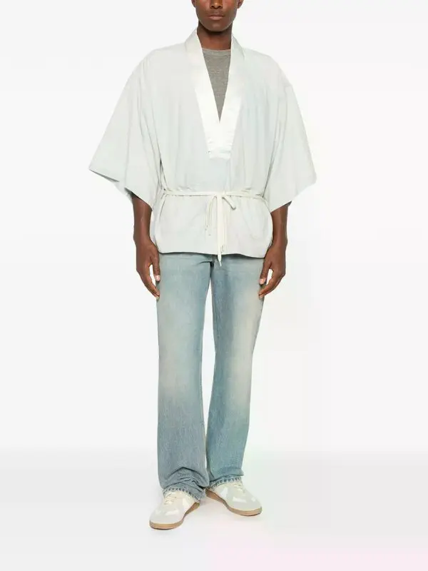 Kenzo Contrast-collar Wrap Shirt