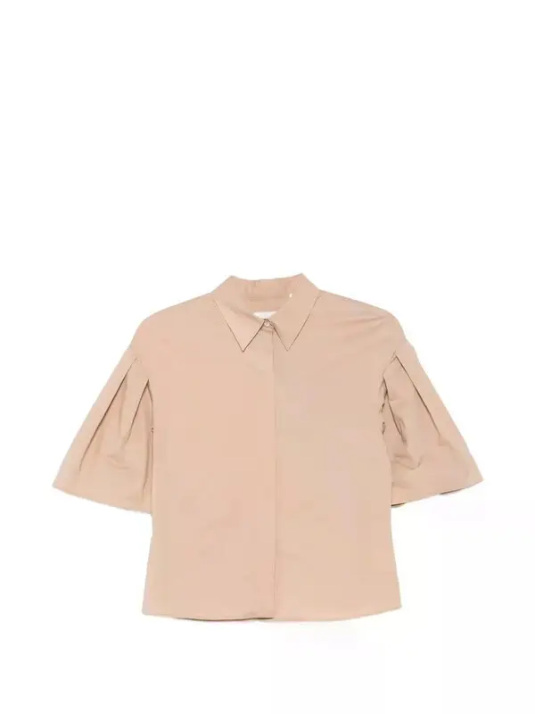 XACUS Pleated Sleeve Shirt - Neutrals
