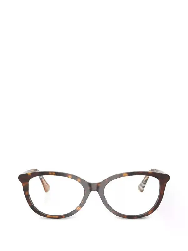 Burberry Round Frame Glasses - Brown