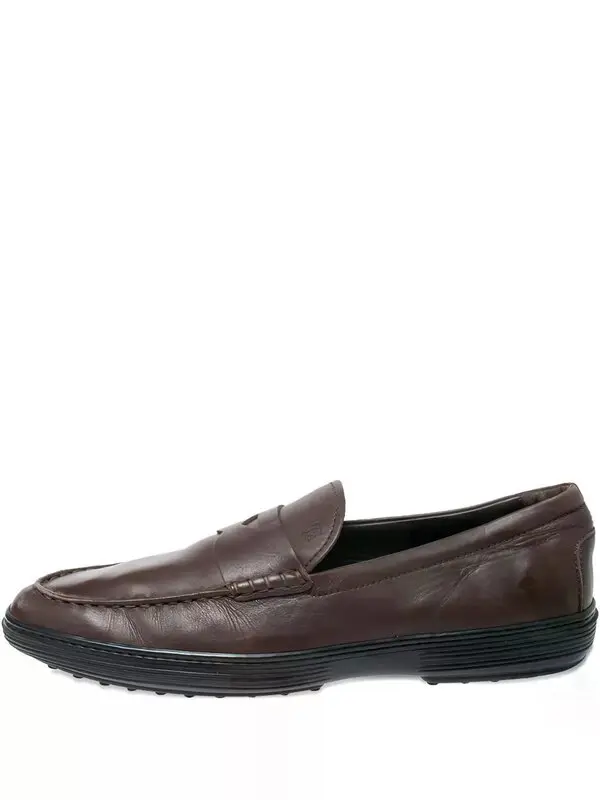 TOD'S Leather Penny Loafers - Brown