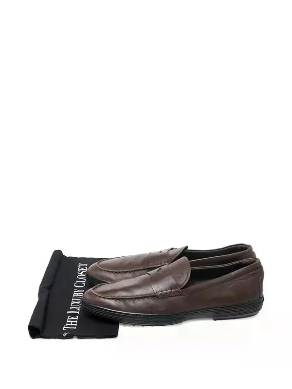 TOD'S Leather Penny Loafers - Brown