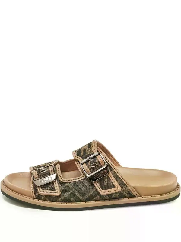 Fendi Zucca Monogram Sandals - Brown