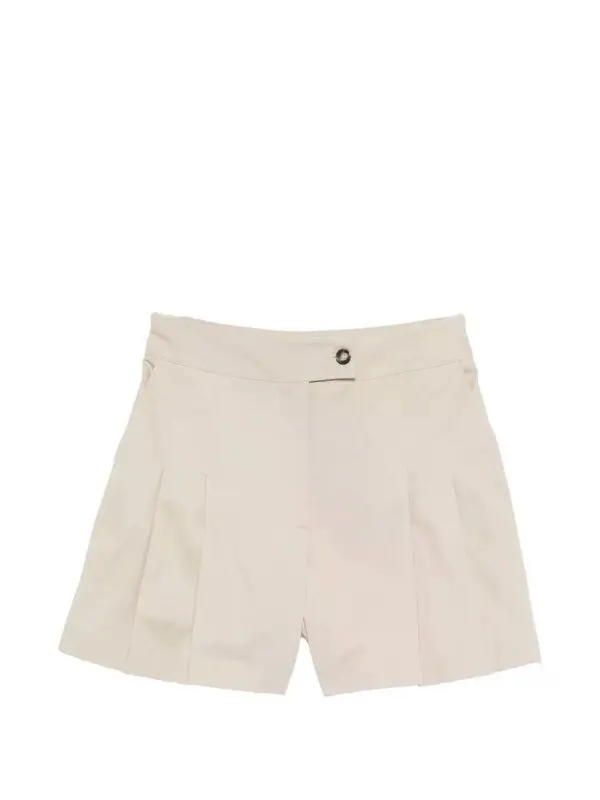 Fedeli Beige Pleated Shorts