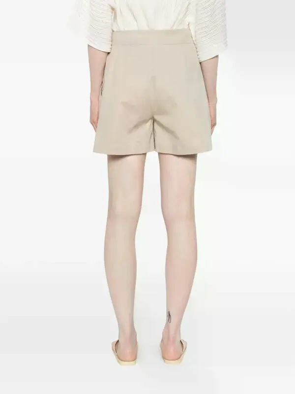 Fedeli Beige Pleated Shorts