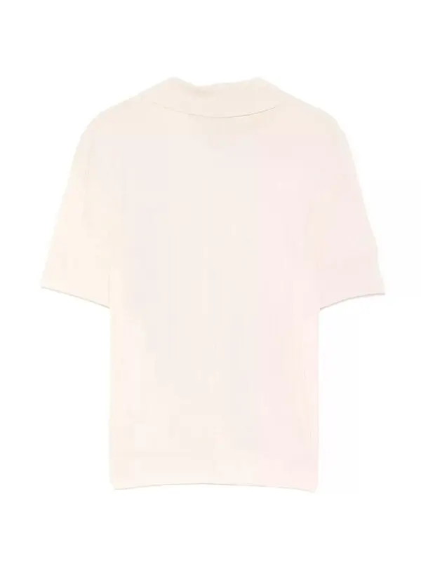 Patrizia Pepe Ribbed Zip-up Polo Shirt