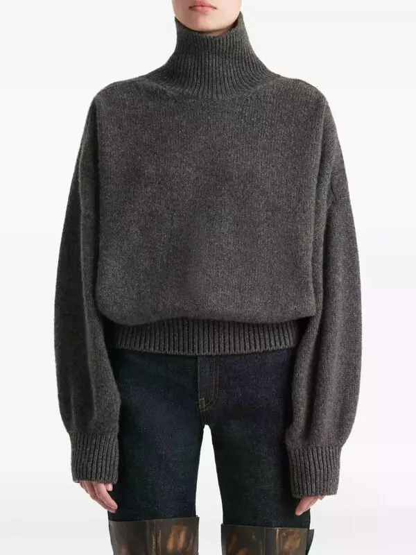Khaite Willem Cashmere Turtleneck Pullover - Grey