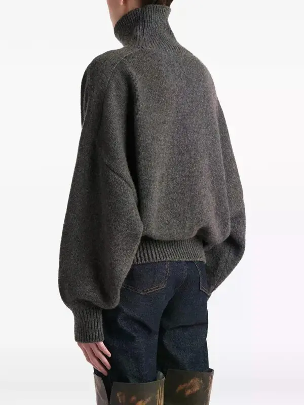 Khaite Willem Cashmere Turtleneck Pullover - Grey