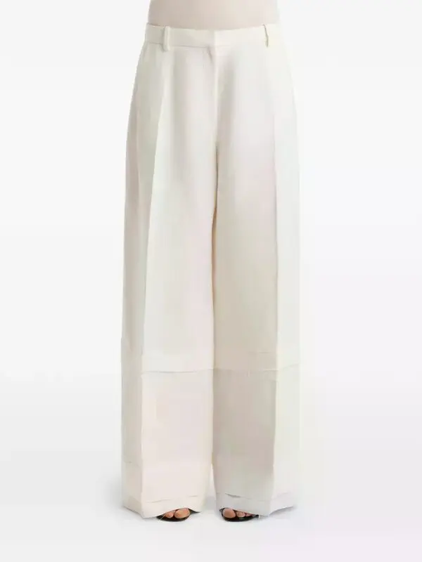 Khaite Linden Wide-leg Linen Pants