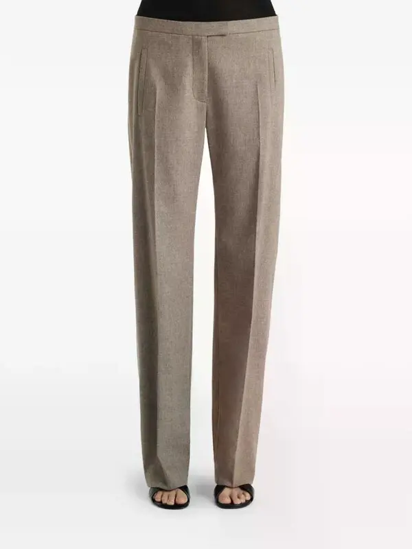 Khaite Miles Wool Cashmere Blend Tailored Trousers