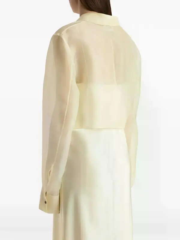 Khaite Jasen Organza Silk Button-up Shirt