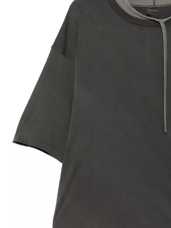 THE VIRIDI-ANNE Layered-neck T-shirt