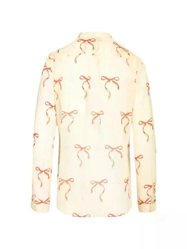 FORTE_FORTE Ribbon Print Shirt