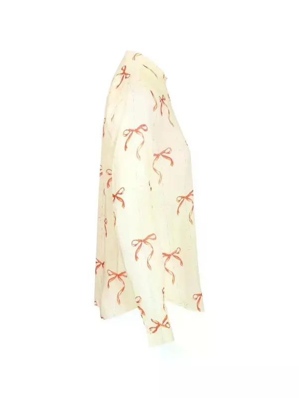 FORTE_FORTE Ribbon Print Shirt