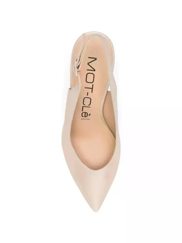MOT-CLÈ Metallic Leather Slingback Pumps
