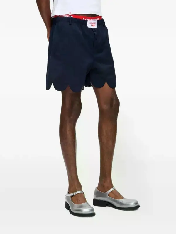 CHARLES JEFFREY Scalloped Hem Boxer Shorts