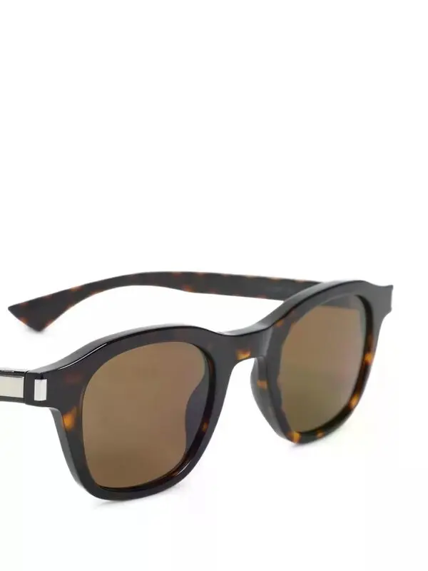 Saint Laurent Tortoiseshell Square Frame Sunglasses