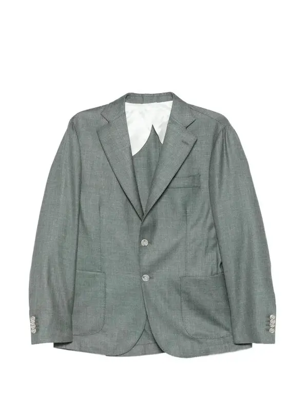 BARBA NAPOLI Single-breasted Blazer - Green