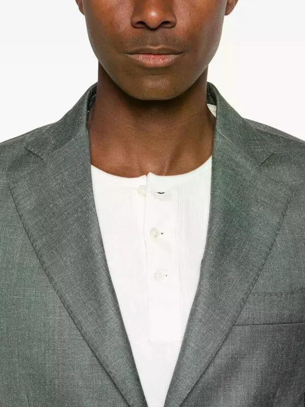 BARBA NAPOLI Single-breasted Blazer - Green