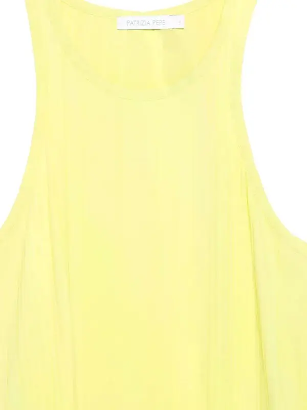 Patrizia Pepe Ribbed Racer-back Tank Top