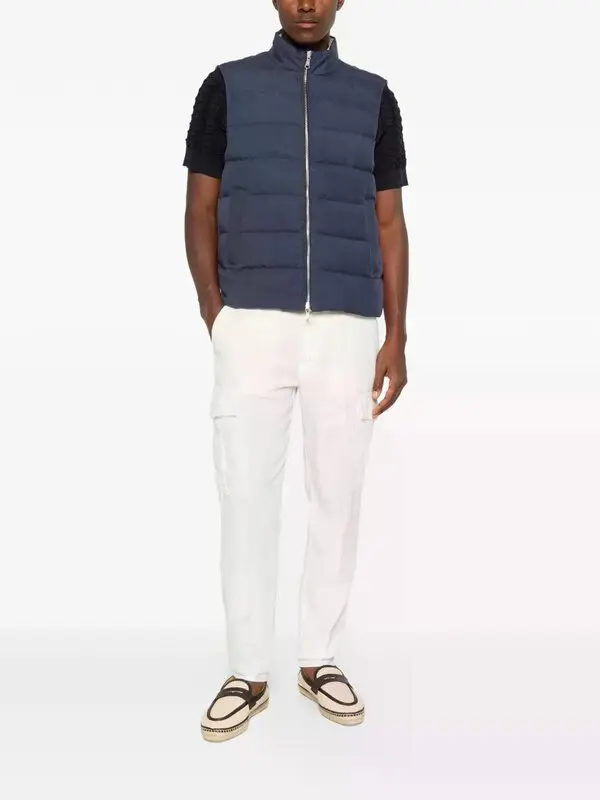 Eleventy Reversible Padded Gilet - Blue