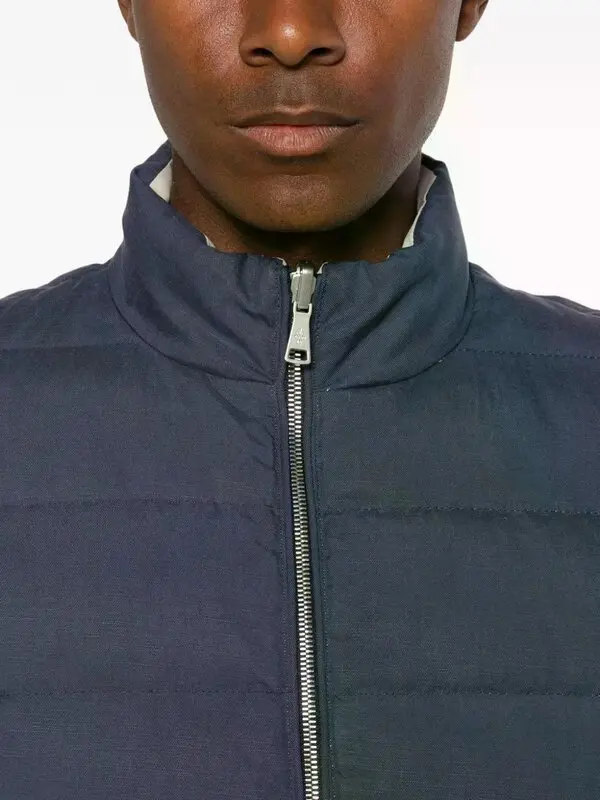 Eleventy Reversible Padded Gilet - Blue