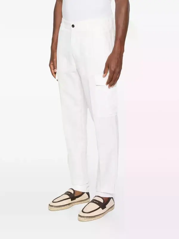 Eleventy Belt-loop Cargo Trousers - White