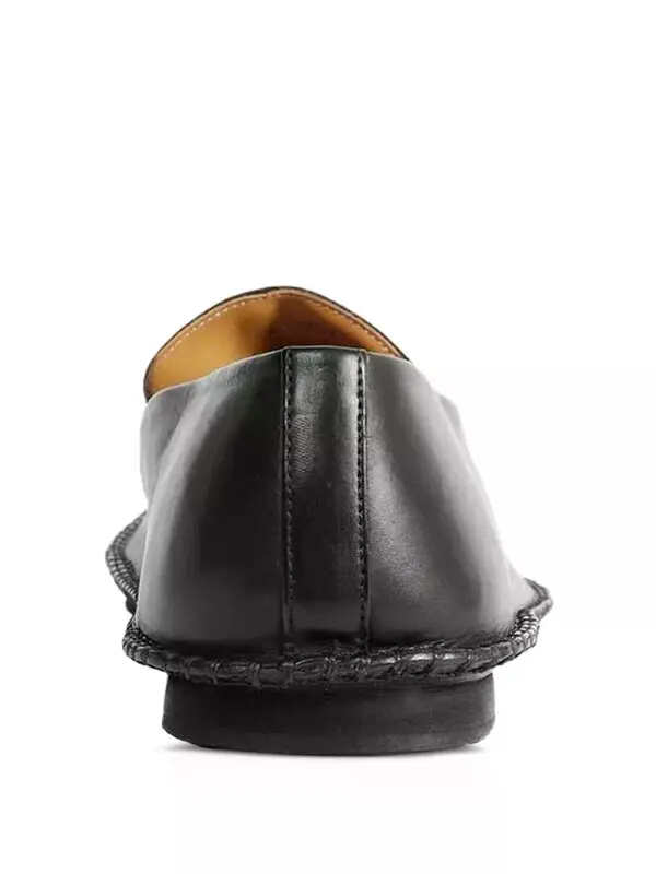 Premiata Structured Leather Loafers With Stitched Detailing
