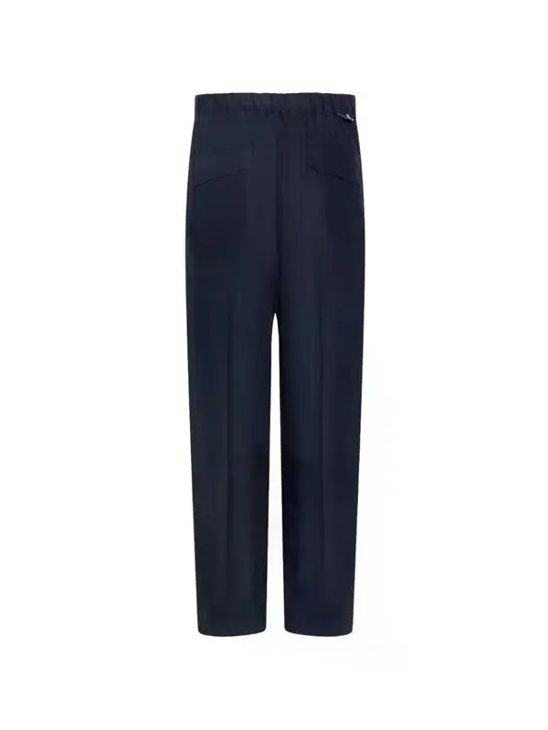 LOW BRAND Drawstring Waist Tapered Trousers - Blue