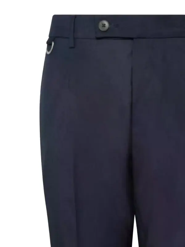 LOW BRAND Pressed-crease Turn-up Trousers