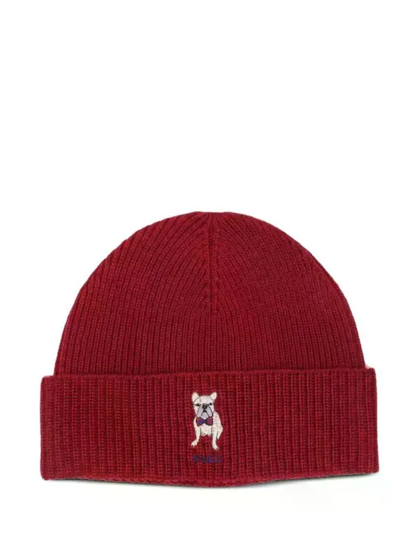 Polo Ralph Lauren Ribbed Knit Beanie Hat - Red