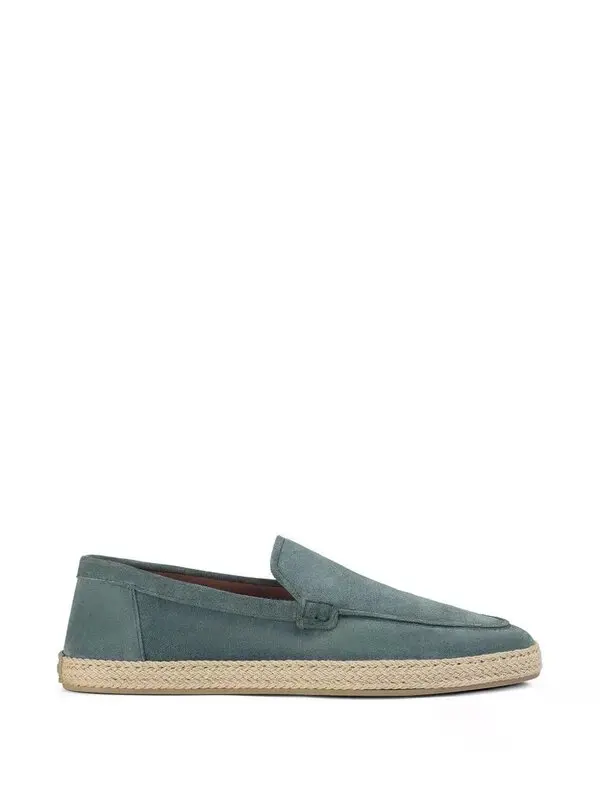 DOUCAL'S Suede Espadrilles With Braided Trim - Blue