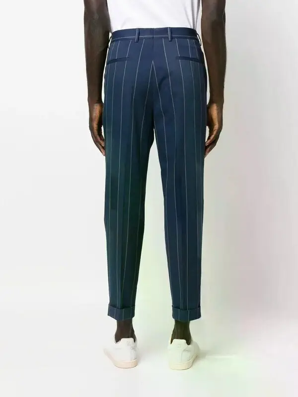 Brunello Cucinelli Pinstriped Cropped Trousers