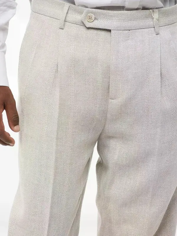 Brunello Cucinelli Pleated Cotton Trousers