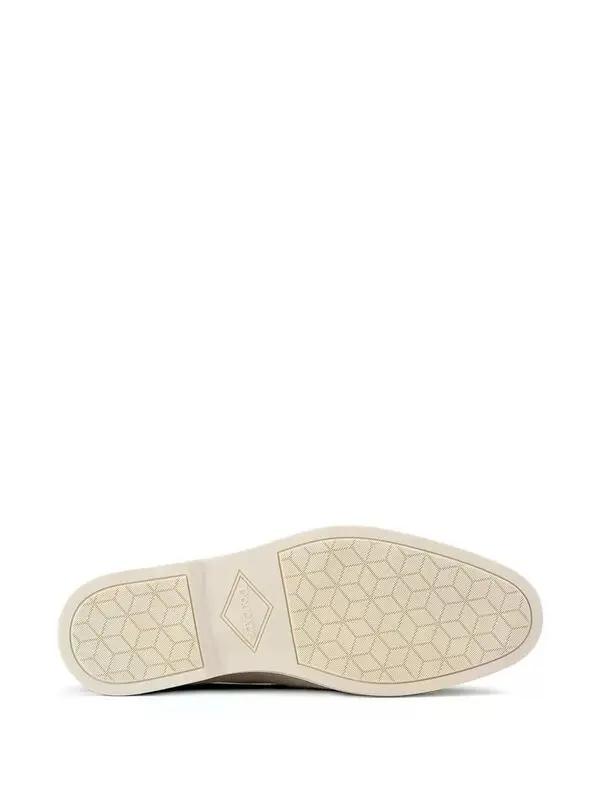 DOUCAL'S Suede Double Buckle Loafers - Neutrals