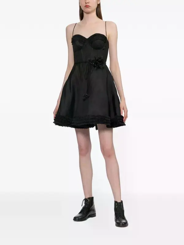 Zimmermann Luna Mini Dress With Floral Detail