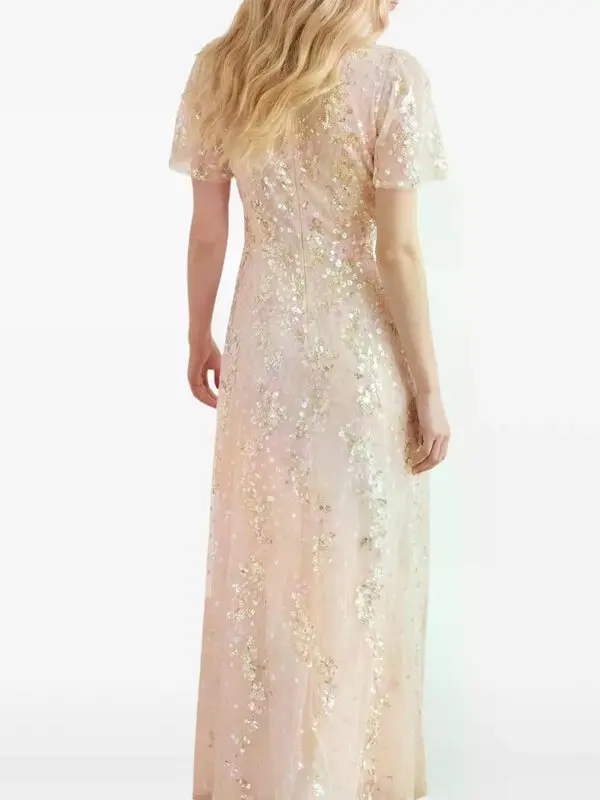 NEEDLE & THREAD Confetti Round-neck Maxi Dress