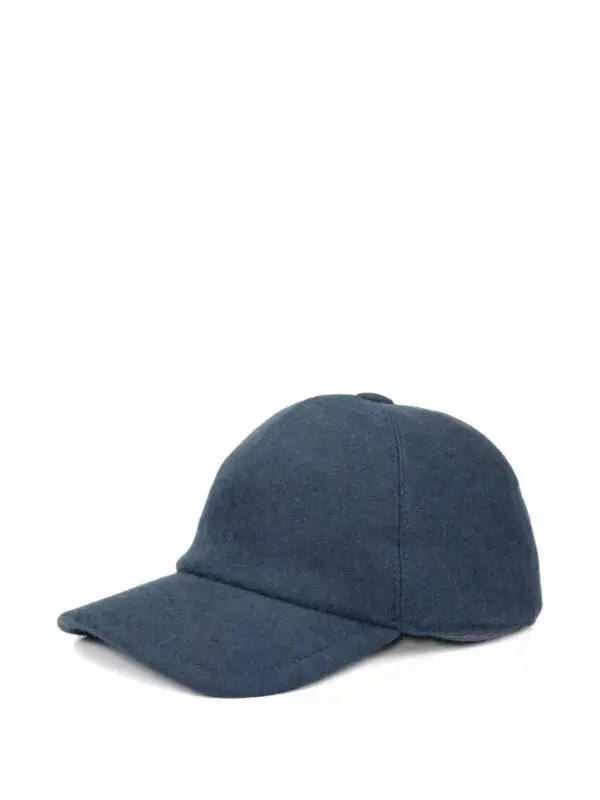 Fedeli Cashmere Baseball Cap - Blue