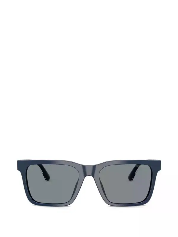 Emporio Armani Shiny Square Frame Sunglasses - Blue