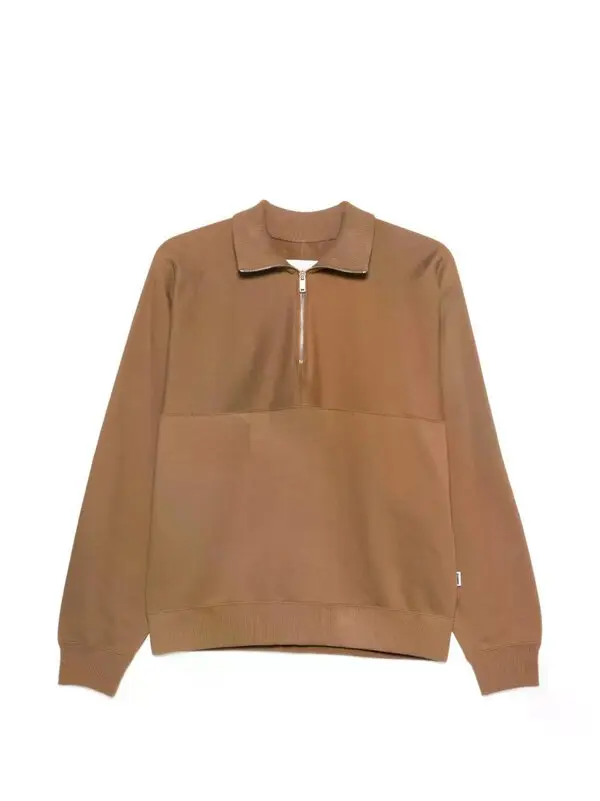 JIL SANDER Quarter-zip Sweatshirt - Brown