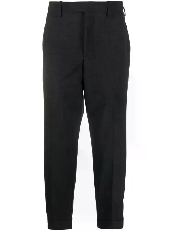 Neil Barrett Cropped Gabardine Tapered Trousers - Grey