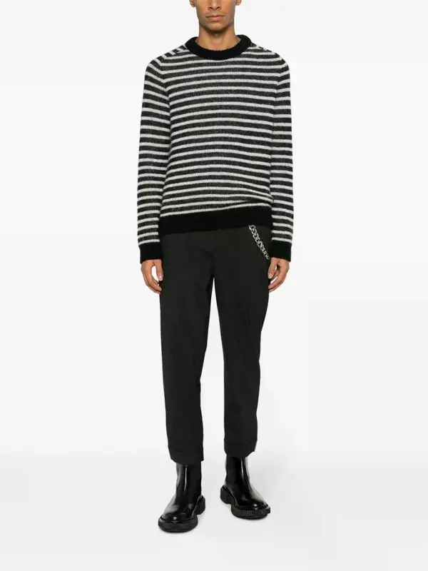 Neil Barrett Cropped Gabardine Tapered Trousers - Grey