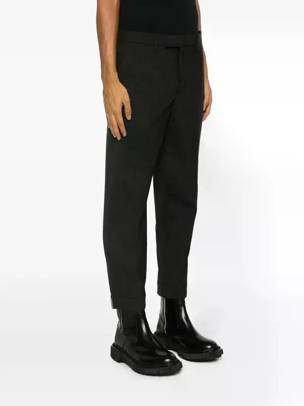 Neil Barrett Cropped Gabardine Tapered Trousers - Grey